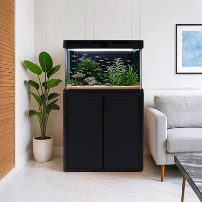 Jual Boyu 280 Ltr Set Aquarium Kabinet Eaf 1000 Hitam Terbaru | Ruparupa