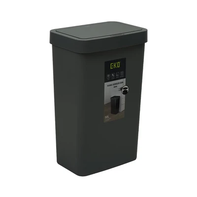 Jual Eko 50 Ltr Tempat Sampah Plastik Sensor Abu Abu Terbaru | Ruparupa