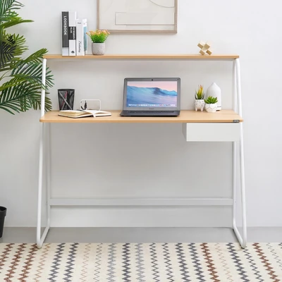 Jual Informa Joel Meja Kantor Putih Cokelat Oak Terbaru | Ruparupa