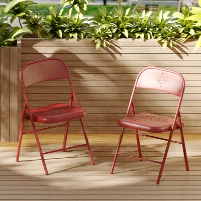 Jual Soleil Raphael Kursi Lipat Metal Merah Scarlet Terbaru | Ruparupa