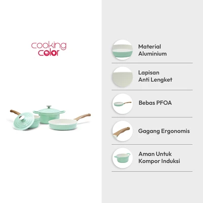 Jual Cooking Color Set 3 Pcs Kayla Perlengkapan Masak Hijau Mint ...