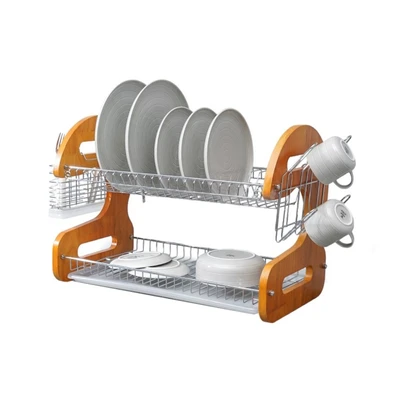 Jual Stora Cherry Rak Piring 2 Tingkat Cokelat Terbaru | Ruparupa