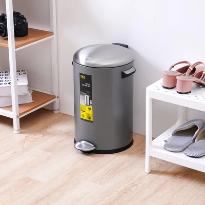 Jual Eko 12 Ltr Belle Tempat Sampah Pedal Deluxe Titanium Abu Abu ...