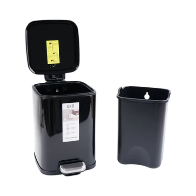Jual Eko 6 Ltr Stella Tempat Sampah Pedal Hitam Terbaru | Ruparupa