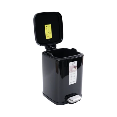 Jual Eko 6 Ltr Stella Tempat Sampah Pedal Hitam Terbaru | Ruparupa