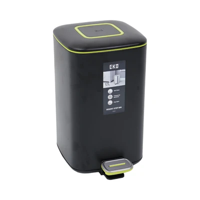 Jual Eko 12 Ltr Regent Tempat Sampah Pedal Hitam Terbaru | Ruparupa