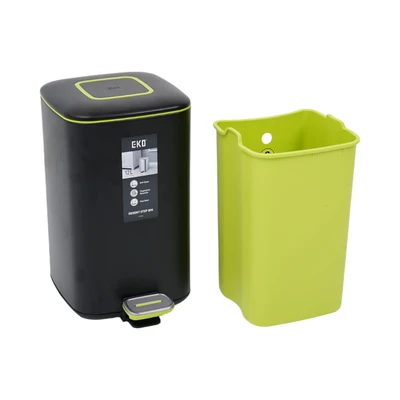 Jual Eko 12 Ltr Regent Tempat Sampah Pedal Hitam Terbaru | Ruparupa