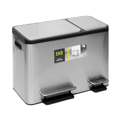 Jual Eko 24 12 Ltr Ecocasa Tempat Sampah Pedal Silver Matt Original | AZKO