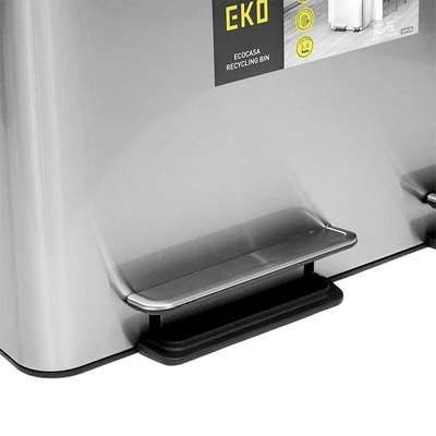 Jual Eko 24 12 Ltr Ecocasa Tempat Sampah Pedal Silver Matt Original | AZKO