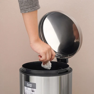 Jual Eko 12 Ltr Eva Tempat Sampah Pedal Silver Matt Terbaru | Ruparupa