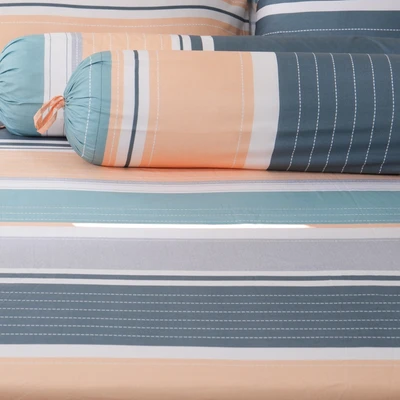 Jual Sleeplite 180 X 200 Cm Set 5 Pcs Seprai King Microfiber Stripe ...