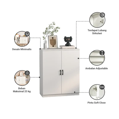Jual Informa Luca Lemari Kabinet 2 Pintu Putih Terbaru | Ruparupa