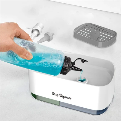 Jual Informa Eri Dispenser Sabun Cair Cuci Piring Dengan Spons Putih ...