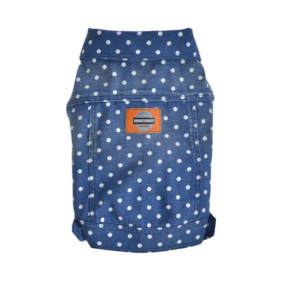 Jual Doggy Dolly Ukuran S Baju Jaket Denim Anjing Dot Biru Terbaru | Ruparupa