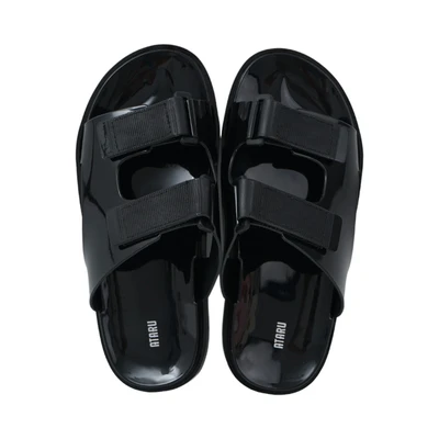 Jual Ataru Ukuran 39 Sandal Slides Jelly Double Strap Hitam Terbaru ...
