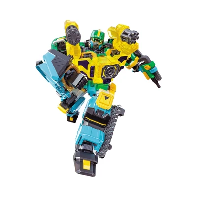 Metal Cardbots Figures Metal Cardbot BUSTER GALLON Green Bulldozer ...