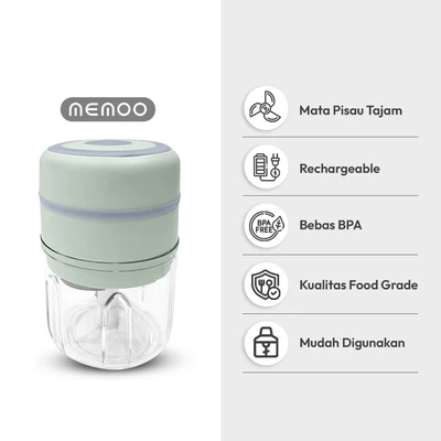Jual Memoo 250 Ml Mini Chopper Rechargeable Hijau Terbaru | Ruparupa