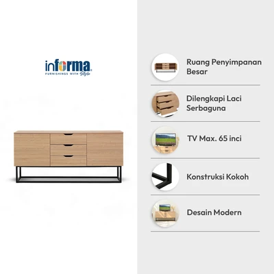 Jual Informa Jesse Rak Tv High Cokelat Oak Terbaik | Informa