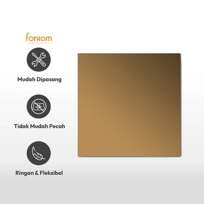 Jual Forhom 40 X 40 Cm Cermin Dinding Stiker Bronze Terbaru | Ruparupa