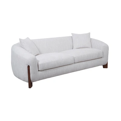 Jual Informa Omori Sofa Fabric 3 Seater Putih Ivory Terbaru | Ruparupa
