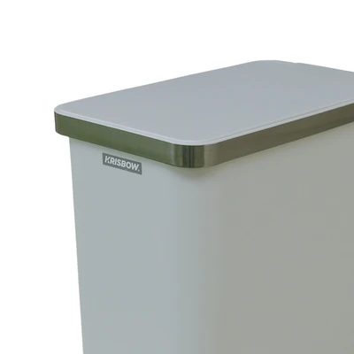 Jual Krisbow 10 Ltr Tempat Sampah Pedal Soft Close Slim Frsbs 10 Wh Putih Terbaru | Ruparupa