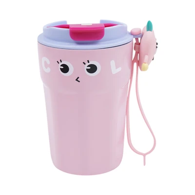 Jual Ataru Mug Vacuum Flask Stainless Steel 420 Ml Pink Ungu Terbaru ...