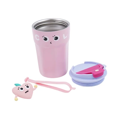 Jual Ataru Mug Vacuum Flask Stainless Steel 420 Ml Pink Ungu Terbaru ...