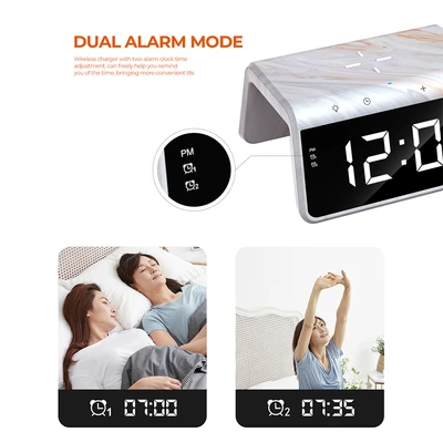 Jual Havit Wireless Charger Dengan Jam Digital Putih Marble Terbaru ...