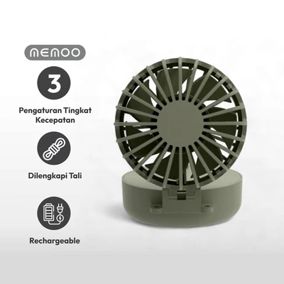 Jual Memoo Kipas Angin Lipat Rechargeable Hijau Terbaru | Ruparupa