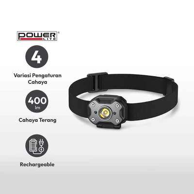 Jual Powerlite Senter Kepala Rechargeable Dengan Caplight 400 Lumens ...