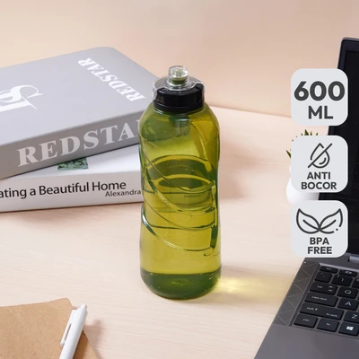 Jual Smash Botol Minum Plastik Hydro Twist 600 Ml Hitam Terbaru | Ruparupa