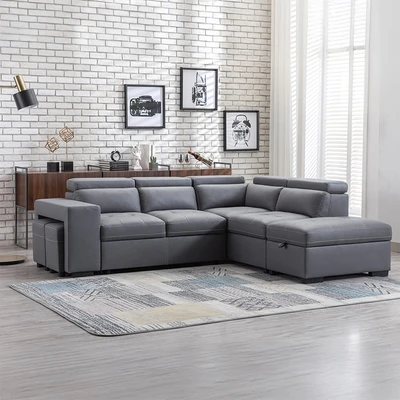 Jual Informa Carson Sofa Bed Modular Sudut Fabric Kanan Abu Abu Terbaik ...