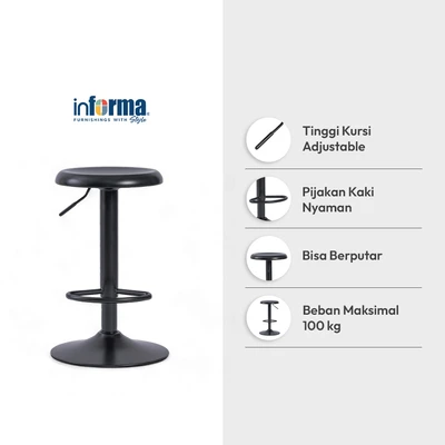Jual Informa Zowell Bangku Bar Metal Hitam Terbaru | Ruparupa