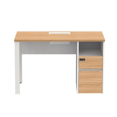 Jual Sieben Meja Kantor 120 Va Cokelat Putih Terbaru | Ruparupa