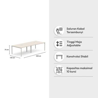 Jual Sieben Meja Rapat 3012 Iw Putih Terbaik | Informa
