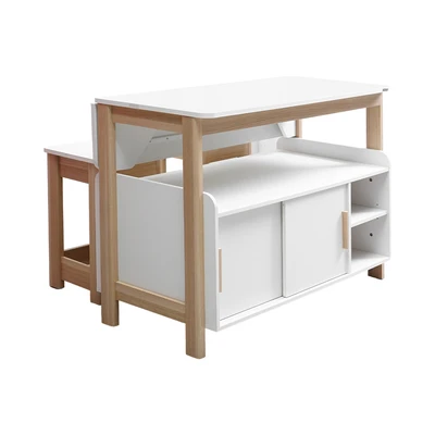 Jual Informa Peter Set Meja Dapur Dengan 2 Bangku Putih Terbaru | Ruparupa