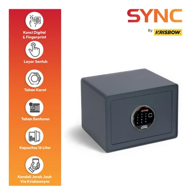 Jual Krisbow Sync 35 X 25 X 25 Cm Smart Brankas Besi Layar Sentuh F ...
