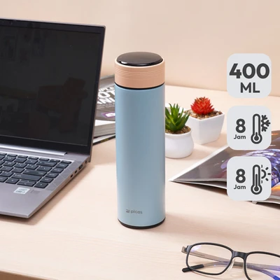 Jual Picas Julie Botol Vacuum Flask Stainless Steel 400 Ml Biru Terbaru ...