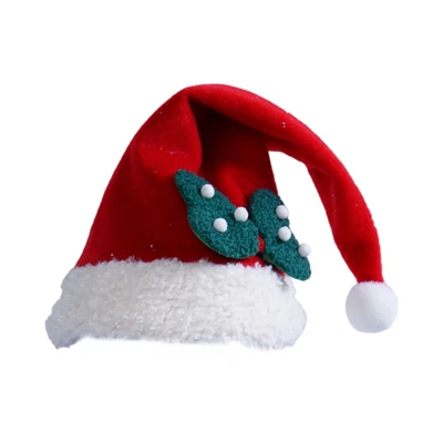 Jual Noelle 44 Cm Topi Santa Natal Christmas Bow Merah Hijau Terbaru ...