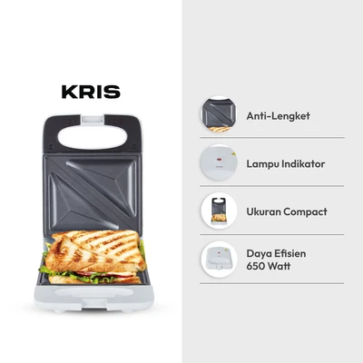 Jual Kris Sandwich Maker 1 Slice Putih Matte Terbaru | Ruparupa