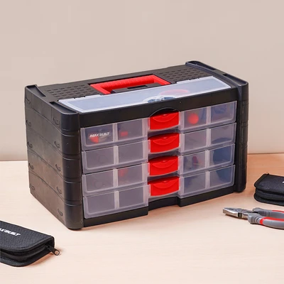 Jual Maxbuilt Laci Perkakas Portable 4 Tingkat Hitam Terbaru | Ruparupa