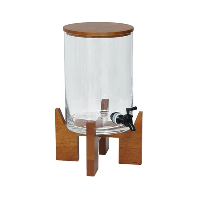 Jual Delicia 5 7 Ltr Dispenser Minuman Kaca Dengan Rak Round Transparan ...