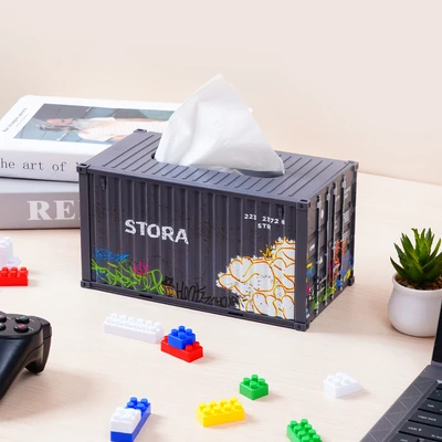 Jual Stora Kotak Tisu Container Design Abu Abu Terbaru | Ruparupa