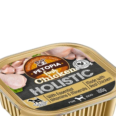 Jual Petopia 100 Gr Holistic Makanan Anjing Basah Fresh Chicken Tray ...