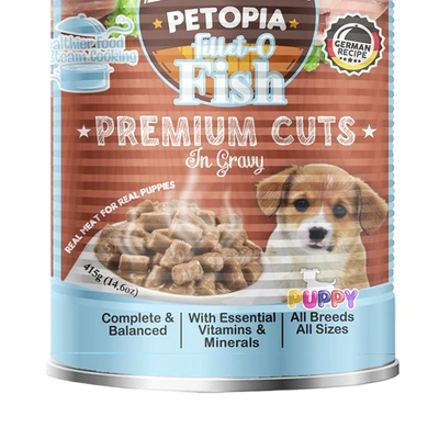 Jual Petopia 415 Gr Premium Cuts Makanan Anjing Basah Puppy Fillet O ...