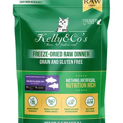 Jual Kelly Cos 156 Gr Makanan Kucing Kering Raw Dinner Tuna Yellowtail ...