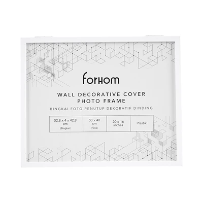 Jual Forhom 50 X 40 Cm Bingkai Foto Dinding Putih Terbaru | Ruparupa