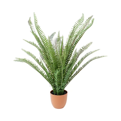 Jual Forhom 58 Cm Bunga Artifisial Fern Dengan Pot Plastik Hijau ...