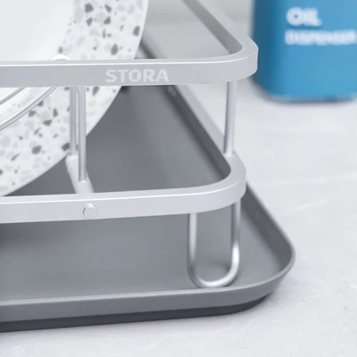 Jual Stora Zuma Rak Piring 2 Tingkat Abu Abu Terbaru | Ruparupa