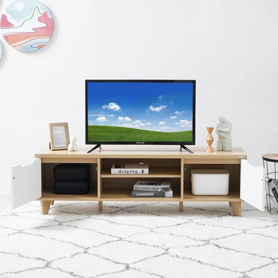 Jual Informa Nordika Rak Tv Light Oak Putih Terbaru | Ruparupa